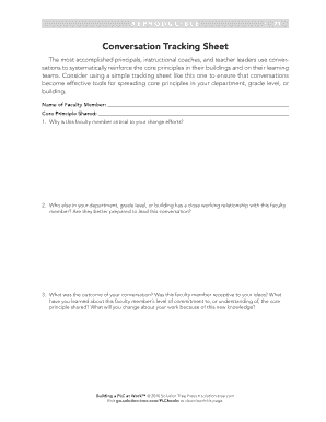 Fillable Online Conversation Tracking Sheet - Amazon Web Services Fax ...