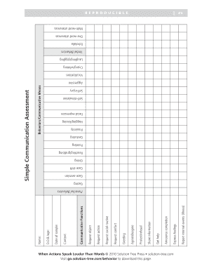 Fillable Online Simple Communication Assessment Fax Email Print - pdfFiller