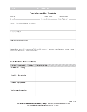 Fillable Online Create Lesson Plan Template Fax Email Print - pdfFiller