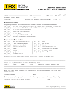 Fillable Online Fill and print the pre-exercise form - Gray Line ...