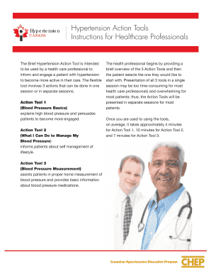 Fillable Online hypertension Hypertention Action Tools Instructions for ...