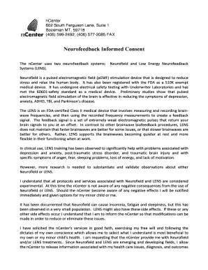 Fillable Online Neurofeedback Consent Form3 Fax Email Print - pdfFiller