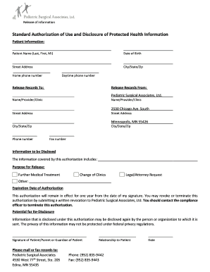 Fillable Online Release Records From Fax Email Print - pdfFiller