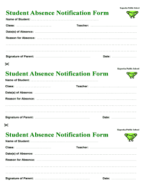 Fillable Online kapooka-p schools nsw edu Kapooka Public School Student Absence Notification ...