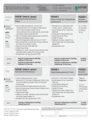 Fillable Online REGISTRATION bFORMb - Easyfairs Fax Email Print - pdfFiller