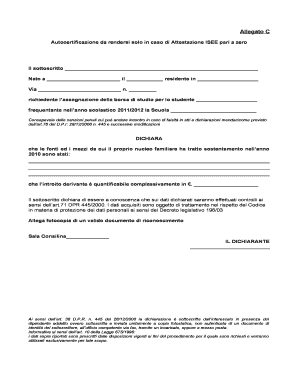 Autocertificazione Isee Pdf - Compila online, stampabile, compilabile ...