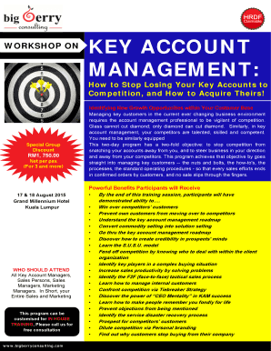 Fillable Online The Key to KEY ACCOUNT MANAGEMENT - Training ...