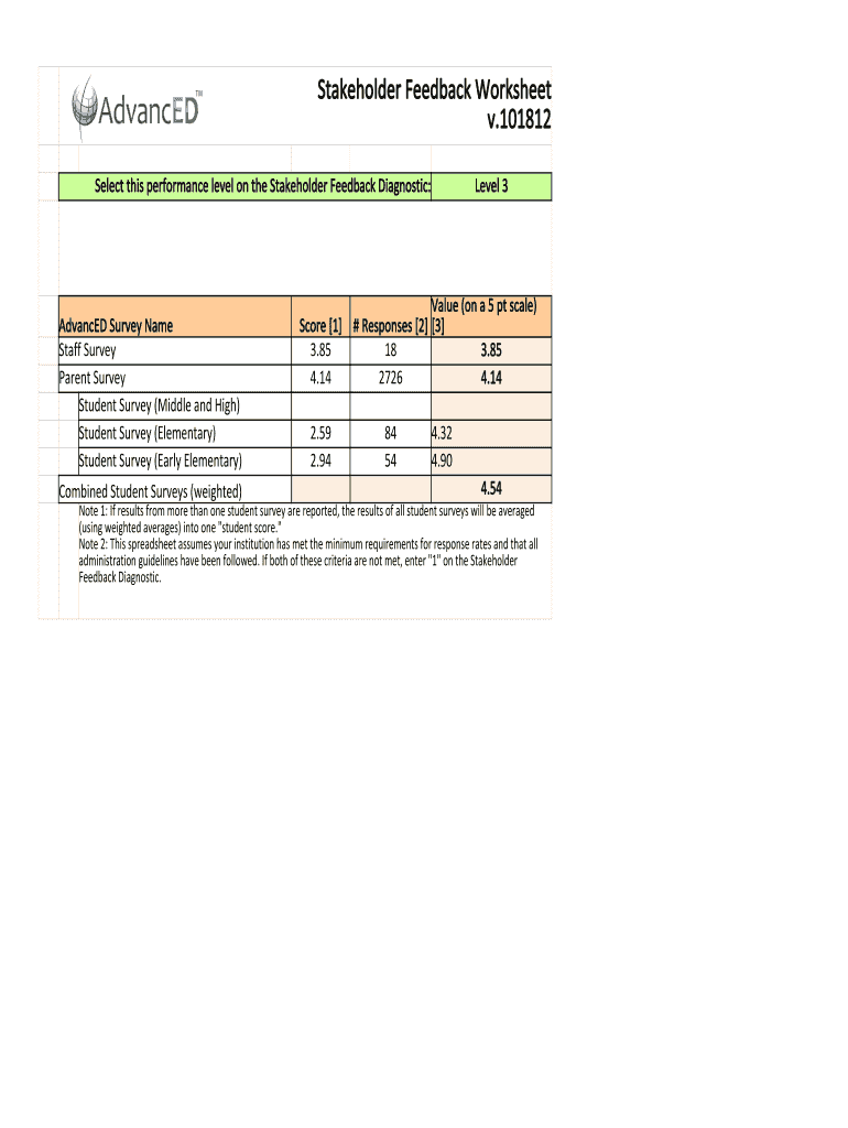 Fillable Online Stakeholder Feedback Worksheet Fax Email Print - pdfFiller