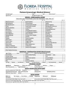 Fillable Online Patient Gynecologic Medical History - mccarusgyncom Fax ...