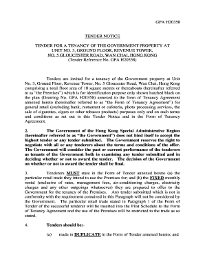 Fillable Online Tender Reference No. GPA H20358 Fax Email Print - pdfFiller