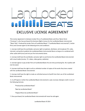 Fillable Online ("Licensee"), who has purchased the Exclusive Rights ...