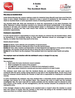 Fillable Online The Accident Book Fax Email Print - pdfFiller
