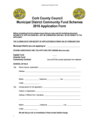 Fillable Online marciadalton Municipal District Community Application ...