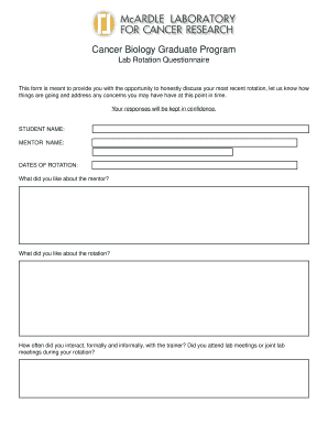 Fillable Online cancerbiology wisc PDF - Cancer Biology Graduate ...