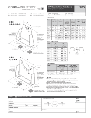 Fillable Online SIPS SIPS Seismic Inline Pump Stands MEMBER U Fax Email Print - pdfFiller