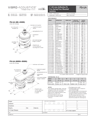 Fillable Online FS-1A (50 4500) FS-1A (5000 9000) - Vibro-Acoustics Fax ...