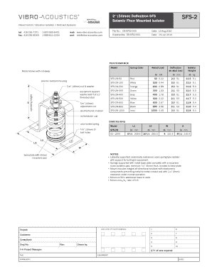 Fillable Online 2 (50mm) Deflection SFS Seismic Floor Mounted ...
