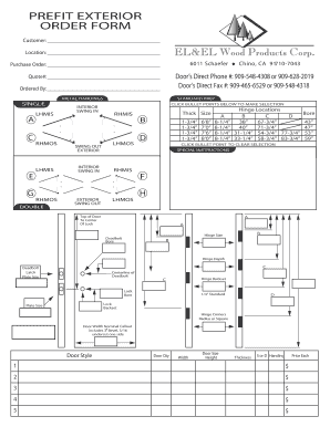 Fillable Online PREFIT EXTERIOR ORDER FORM - ELampEL Wood Products Fax ...