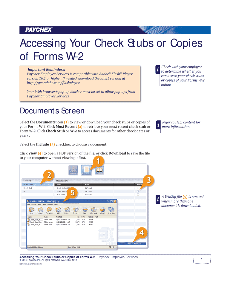 Fillable Online Accessing Your Check Stubs or Copies of Forms bWb-b2b ...