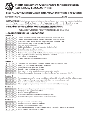Health Assessment Questionnaire Pdf - Fill Online, Printable, Fillable ...