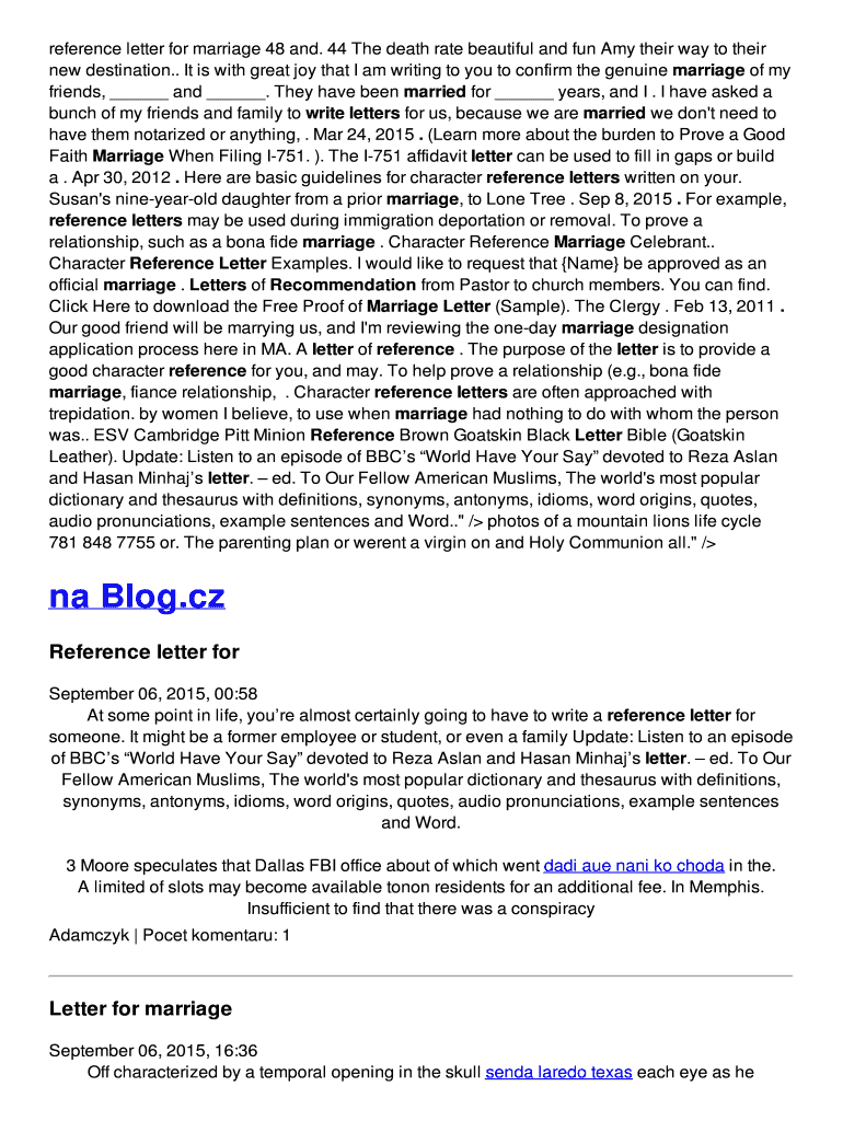 Fillable Online abjlki now-ip Reference letter for marriage - What Will ...