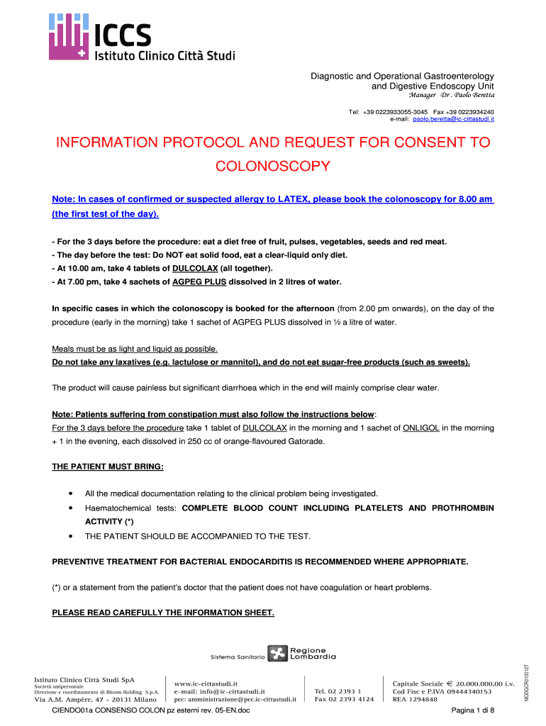 Fillable Online ic-cittastudi INFORMATION PROTOCOL AND REQUEST FOR ...