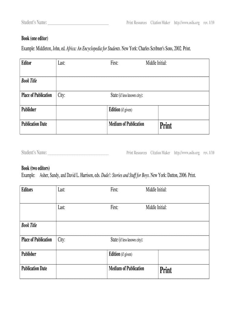 Fillable Online elementary oslis Print - Oregon School Library ...