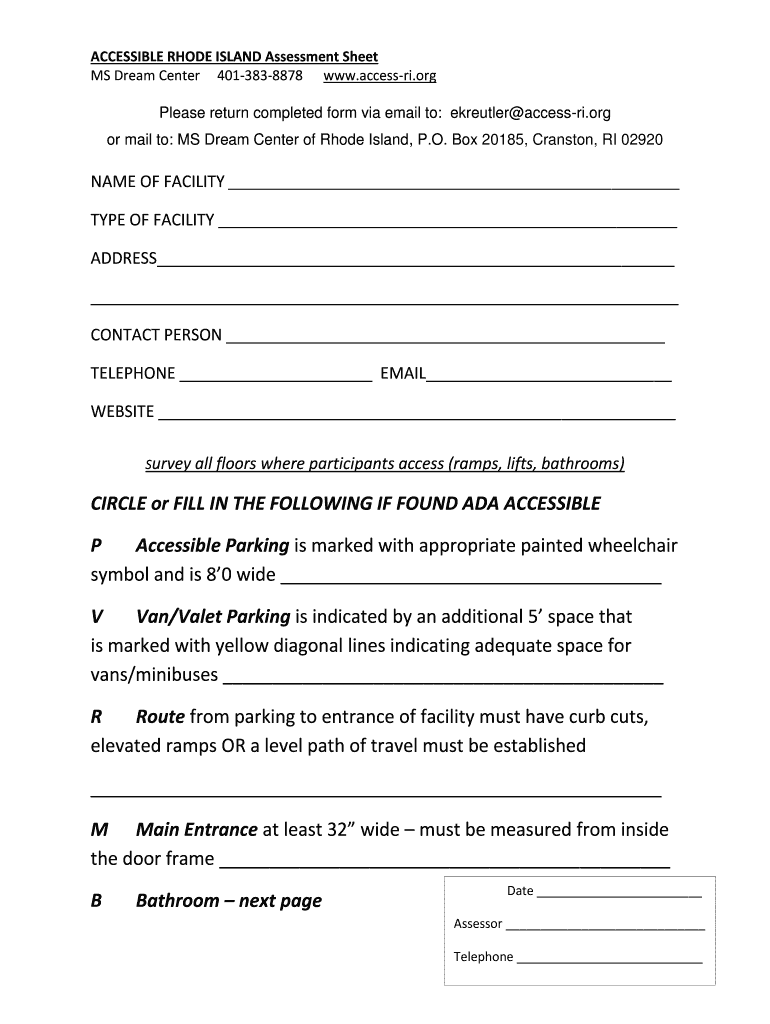 Fillable Online access-ri BDownloadb the ARI Assessment Sheet Here ...