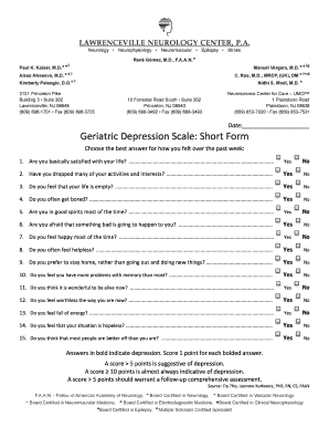 Fillable Online Dementia forms - Lawrenceville Neurology Center Fax ...