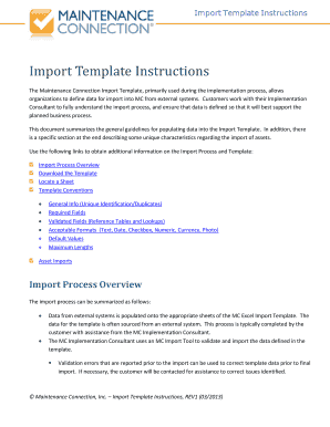 Fillable Online Import Template Instructions Fax Email Print - pdfFiller