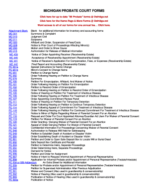 Fillable Online MICHIGAN PROBATE COURT FORMS Fax Email Print - pdfFiller