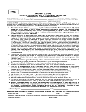 Fillable Online PWC Contract Fax Email Print - pdfFiller