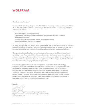 Fillable Online Dear Conference Fax Email Print - pdfFiller