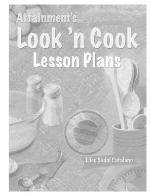 Fillable Online Look 39n Cook Lesson Plans Sample - Attainment Company ...