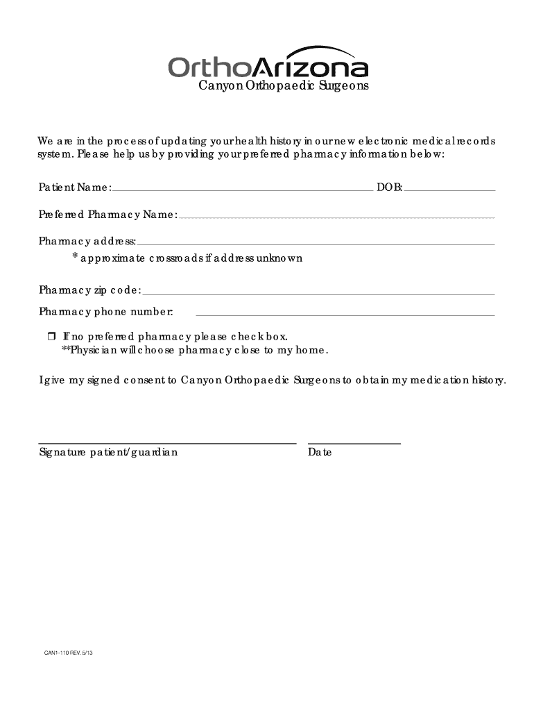 Fillable Online Preferred Pharmacy Information Form Fax Email Print ...