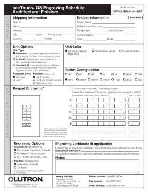 Fillable Online fill.ioSeeTouch-QS-Engraving-ArchitecturalFill - Free ...