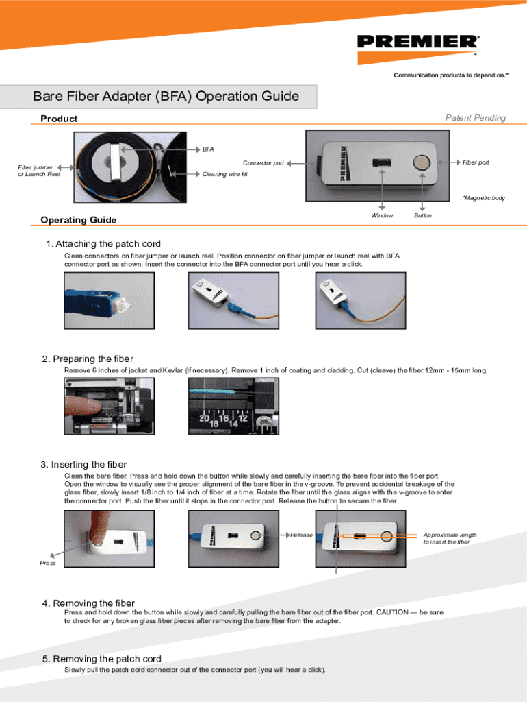 Fillable Online BFA Operation Guide Fax Email Print - pdfFiller