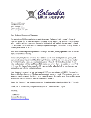 Fillable Online Dear Business Owners and Managers, The start of our ...