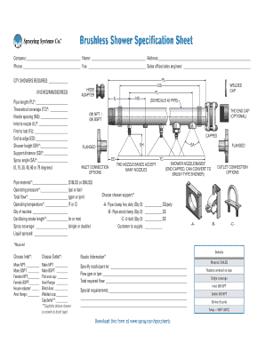 Fillable Online Brushless Shower Specification Sheet Fax Email Print ...