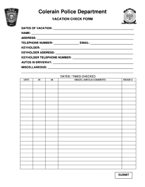 Fillable Online Colerain Police Department - E-Gov Link Fax Email Print ...