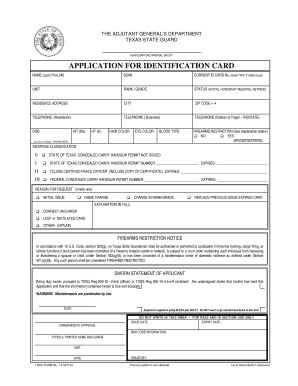 Fillable Online Texas State Guard HQ - Texas Military Department Fax ...