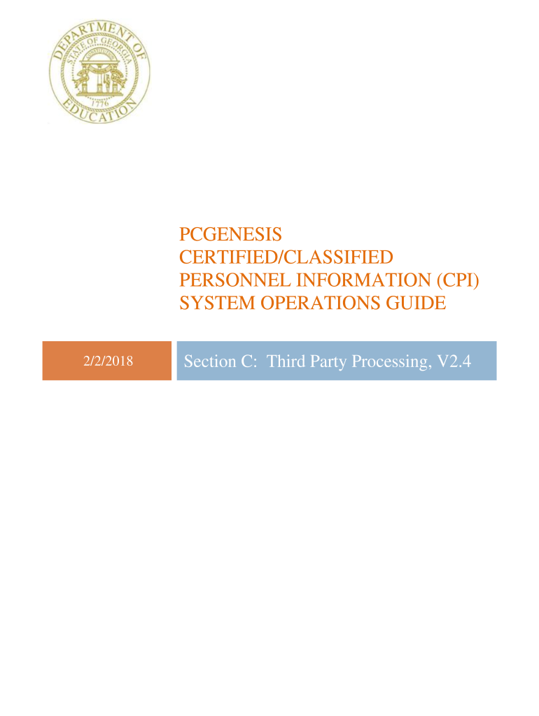 Fillable Online PCGenesis Certified/Classified Personnel Information ...