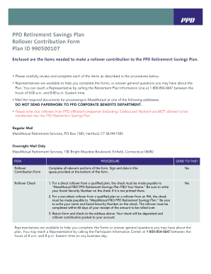 Fillable Online PPD Retirement Savings Plan Fax Email Print - pdfFiller