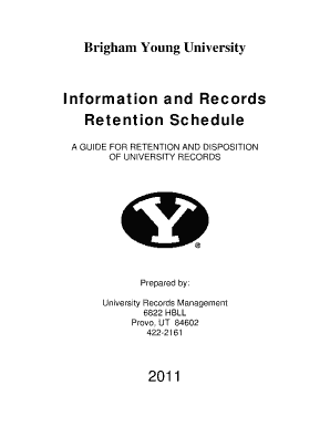 Fillable Online Retention Schedule Fax Email Print - pdfFiller
