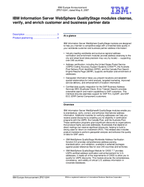 Fillable Online IBM InfoSphere Information Server for Data Quality ...