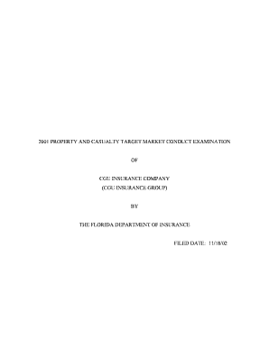 Fillable Online CGU INSURANCE COMPANY Fax Email Print - pdfFiller