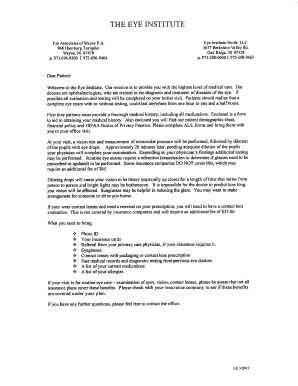 Fillable Online INFORMATION AND CONSENT FOR DILATED EYE EXAMINATION Fax ...