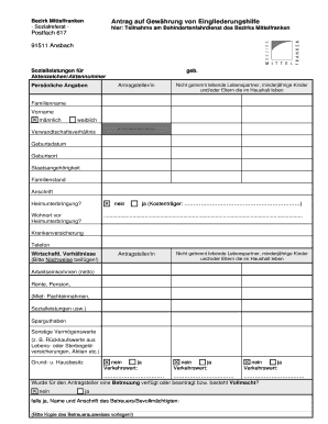 Ausfüllbar Online bezirk-mittelfranken Antrag auf EgH BFD Texthandbuch ...