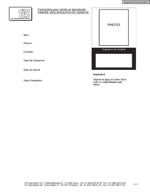 Remplissable En Ligne odage Formulaire pour photo et signatures ORDRE ...