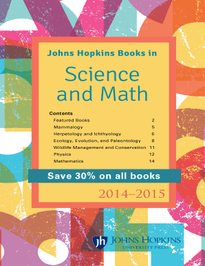 Fillable Online Science and Math - Books - Johns Hopkins University Fax ...